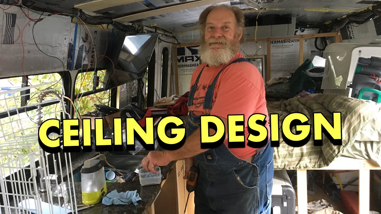 CEILING DESIGN-SHUTTLE BUS CONVERSION Ep56 - YouTube