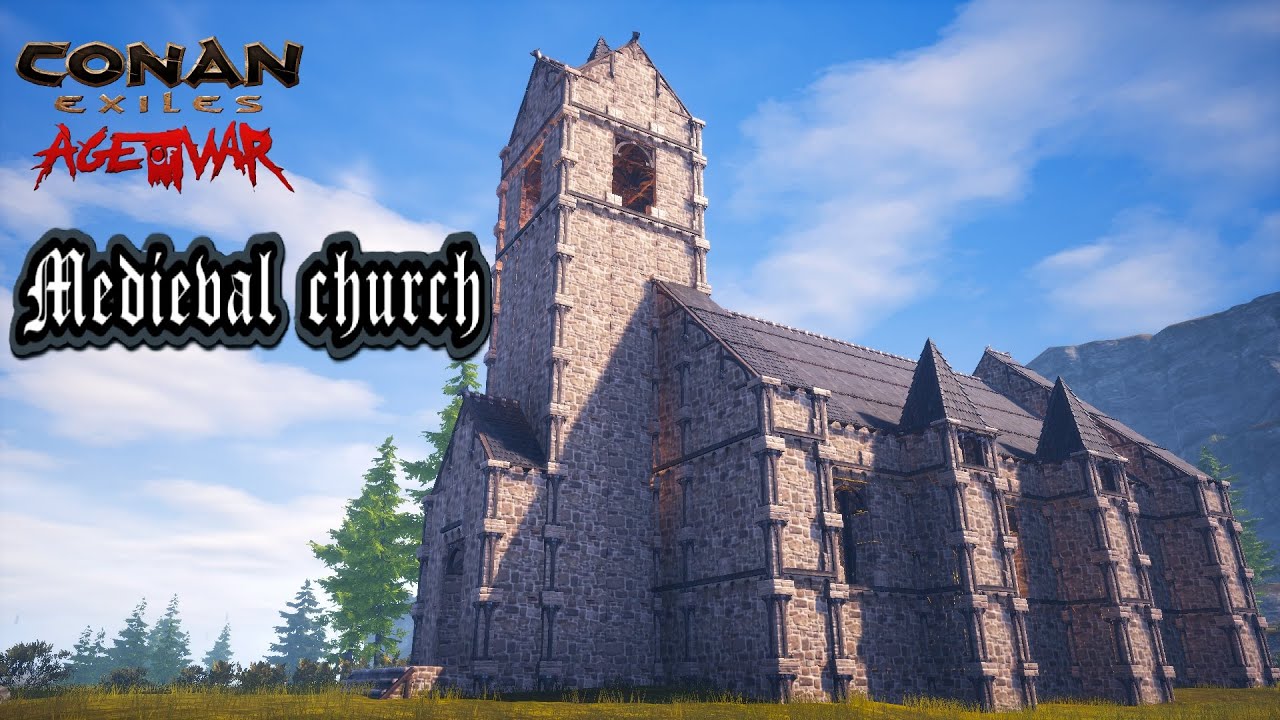 How to build a Medieval Church in Conan Exiles Age of War | Speed Build ...