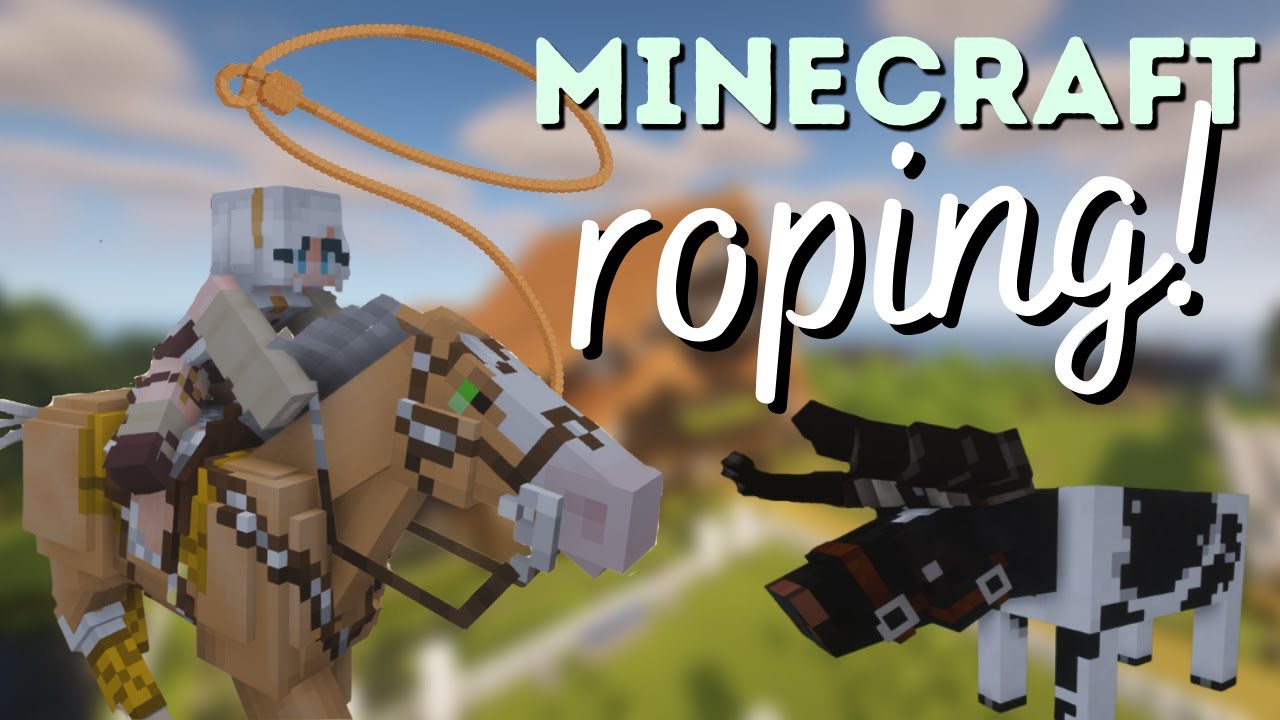 roping cows and lunging my horses! Minecraft SWEM RRP - YouTube