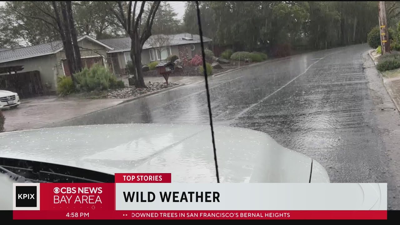 Bay Area gets pelted with intermittent heavy rain, hail as wild weather continues - YouTube