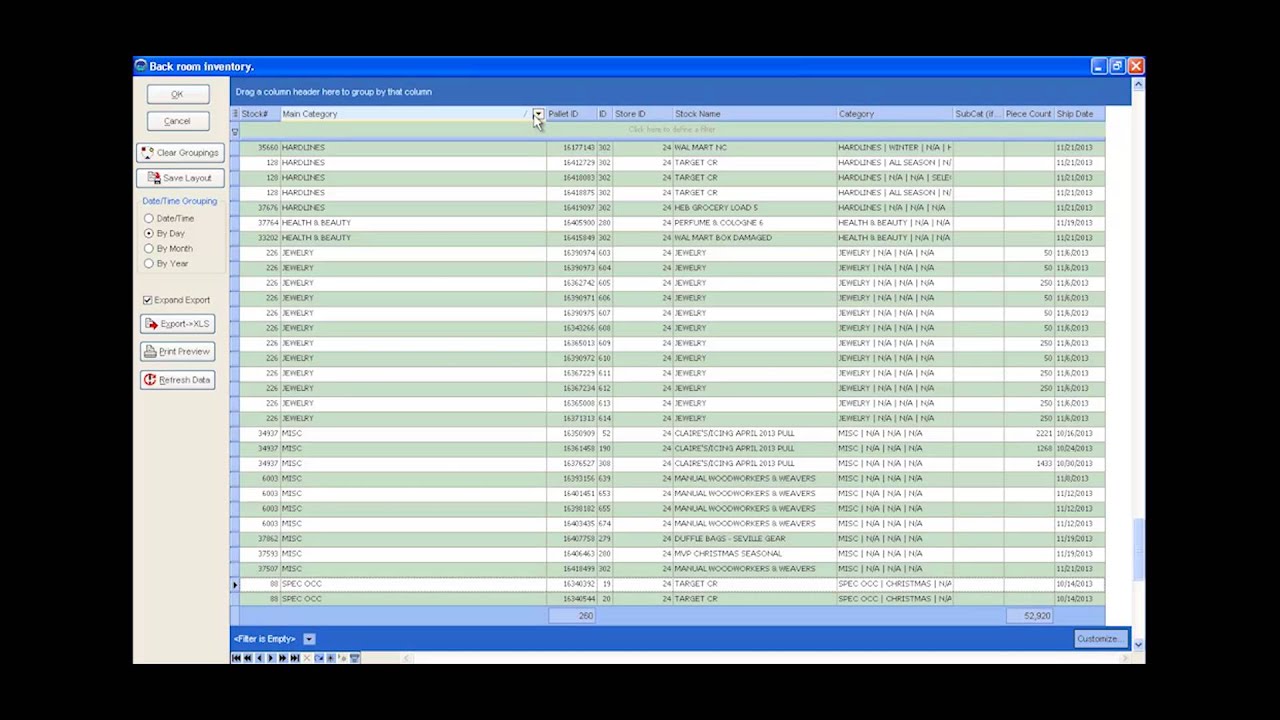 Backroom Inventory Program OLD - YouTube