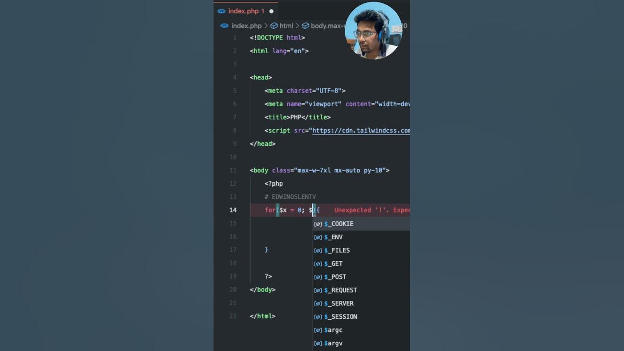 Ep7 For Loop In Php Coding Javascript Backenddeveloper Php Programming Backend Youtube