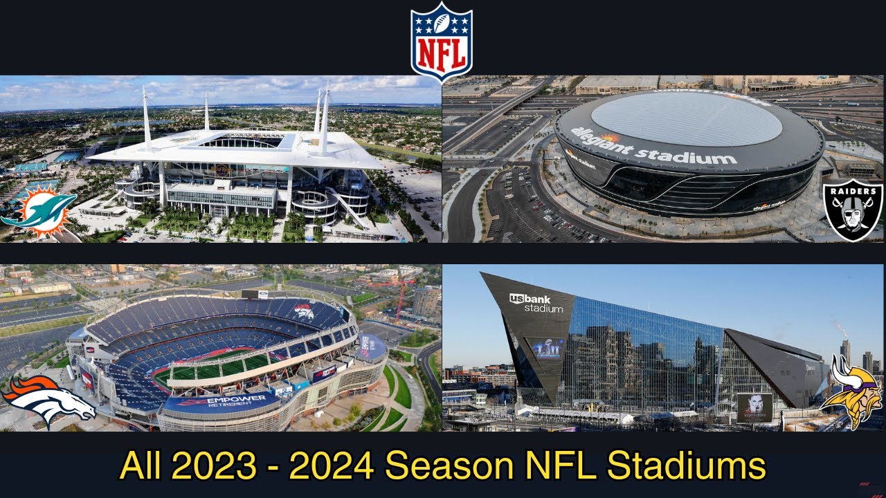 All NFL Stadiums in the 2023 - 2024 Season - YouTube