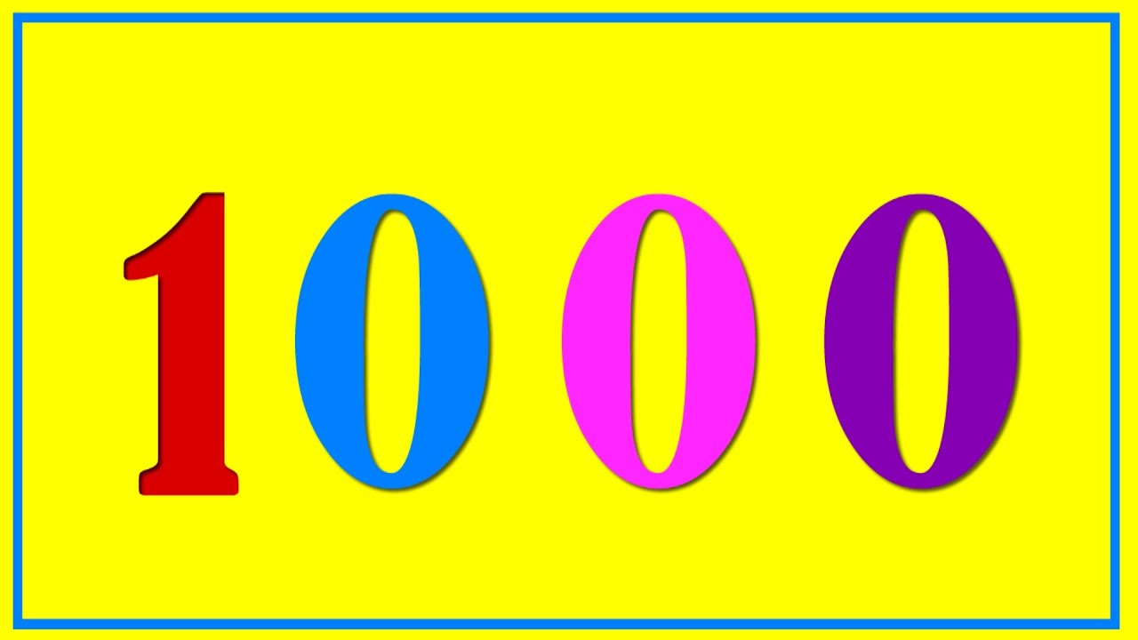 Números de 1 a 1000 coloridos 3D fundo amarelo | 1-1000 [611] - YouTube