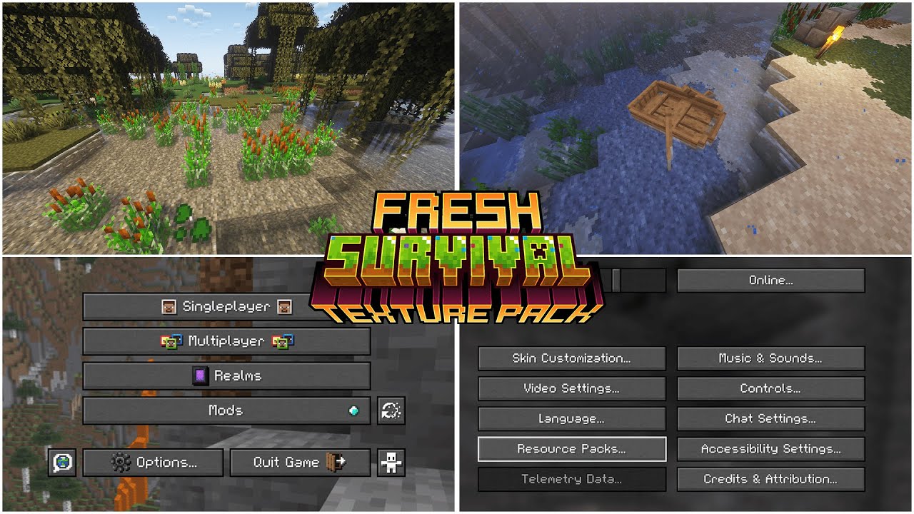 5 TEXTURE PACK COCOK BUAT SERVIVAL MINECRAFT JAVA EDITION - V 1.21 - 1. ...