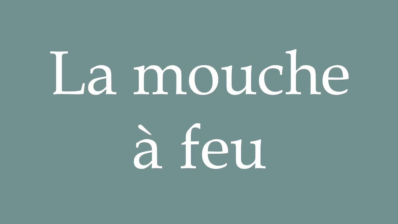 How to Pronounce ''La mouche à feu'' (The firefly) Correctly in French ...