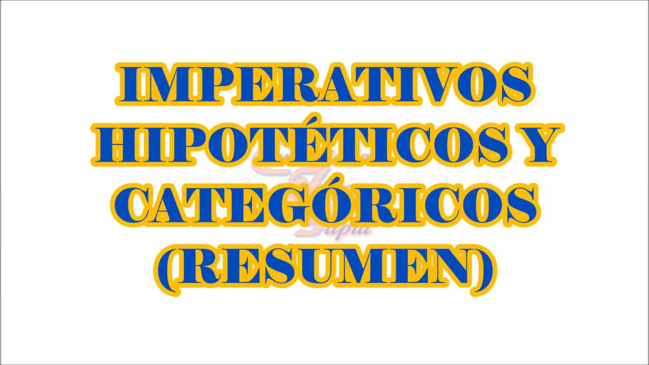 Imperativo Categórico E Hipotético - LIBRAIN