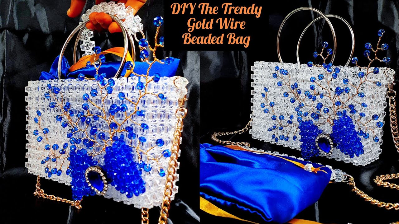 How to Make this UNIQUE Box Beaded Bag with Wire Decoration - YouTube