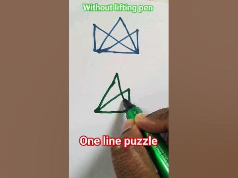 Draw without lifting pen no overlapping lines #puzzle #quiz #learning # ...
