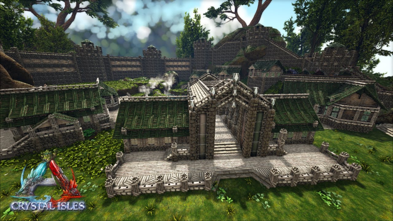Ark: Crystal Isles - Elven Town - Speed Build | EP 3 - YouTube