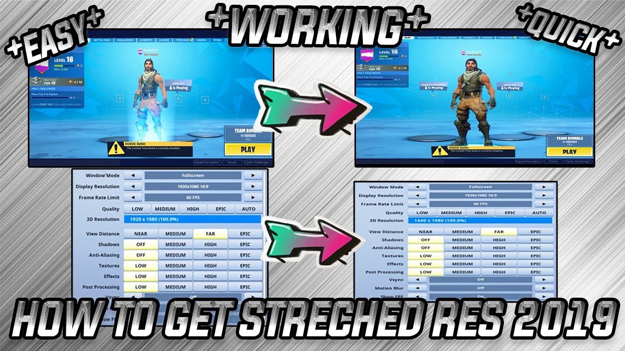 HOW TO GET STRETCH RES PC FORTNITE 2019 *WORKING* *QUICK AND EASY ...