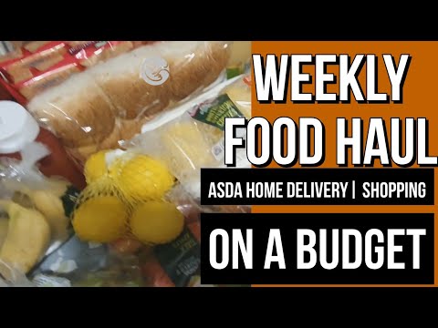 Weekly goercery haul|Asda home delivery| on a £ - YouTube
