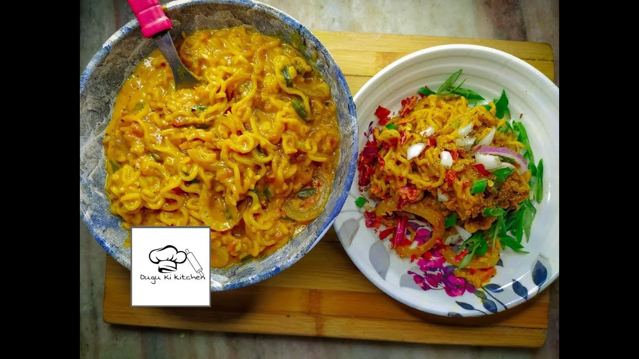 Street Style Maggi Noodles Recipe |Super Creamy Maggi without Cheese ...