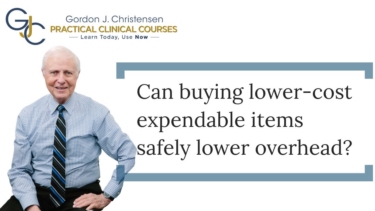Buying lower cost expendable items can safely lower overhead - YouTube