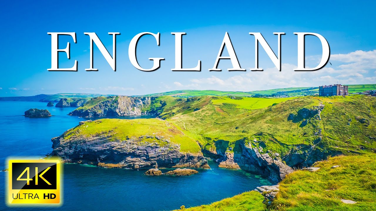 FLYING OVER ENGLAND (4K Video UHD) - Calming Music With Stunning ...