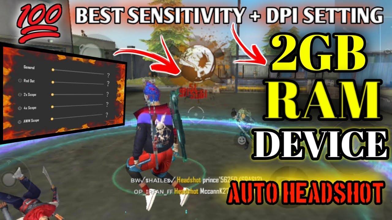 2GB RAM BEST SENSITIVITY SETTING / FREE FIRE 2GB RAM BEST DPI ...