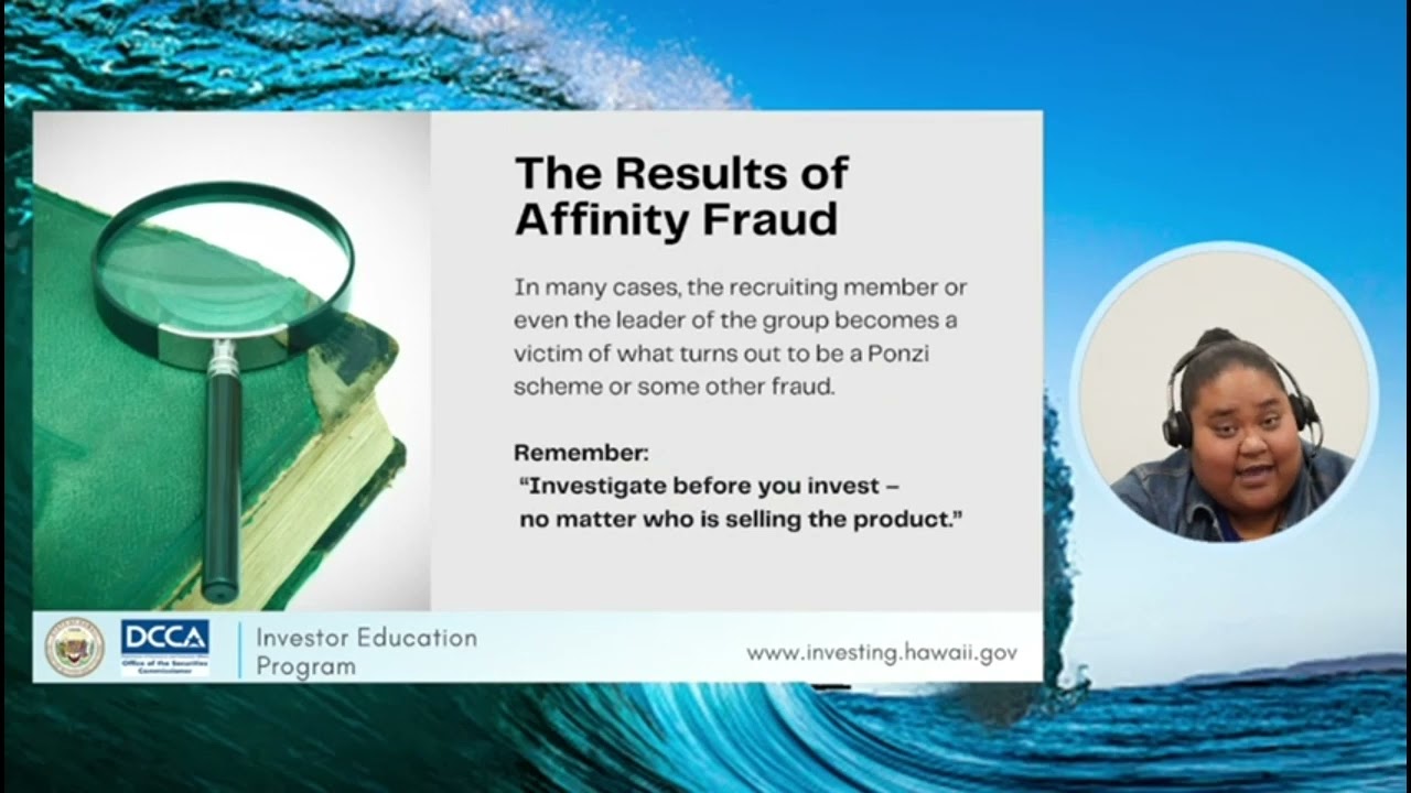 Investor Protection against Affinity Fraud and Ponzi Schemes - YouTube