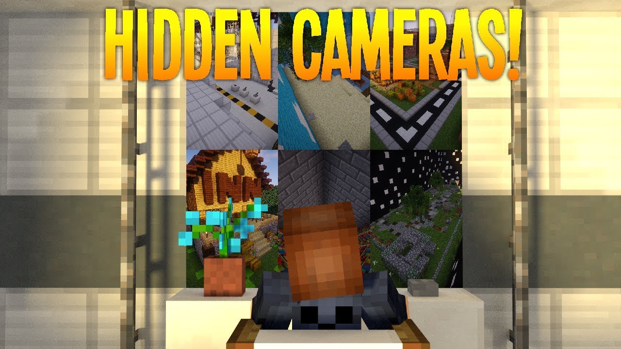 Minecraft: HIDDEN CAMERAS! -Secret Buttons! -Custom Map! Part 2 - YouTube