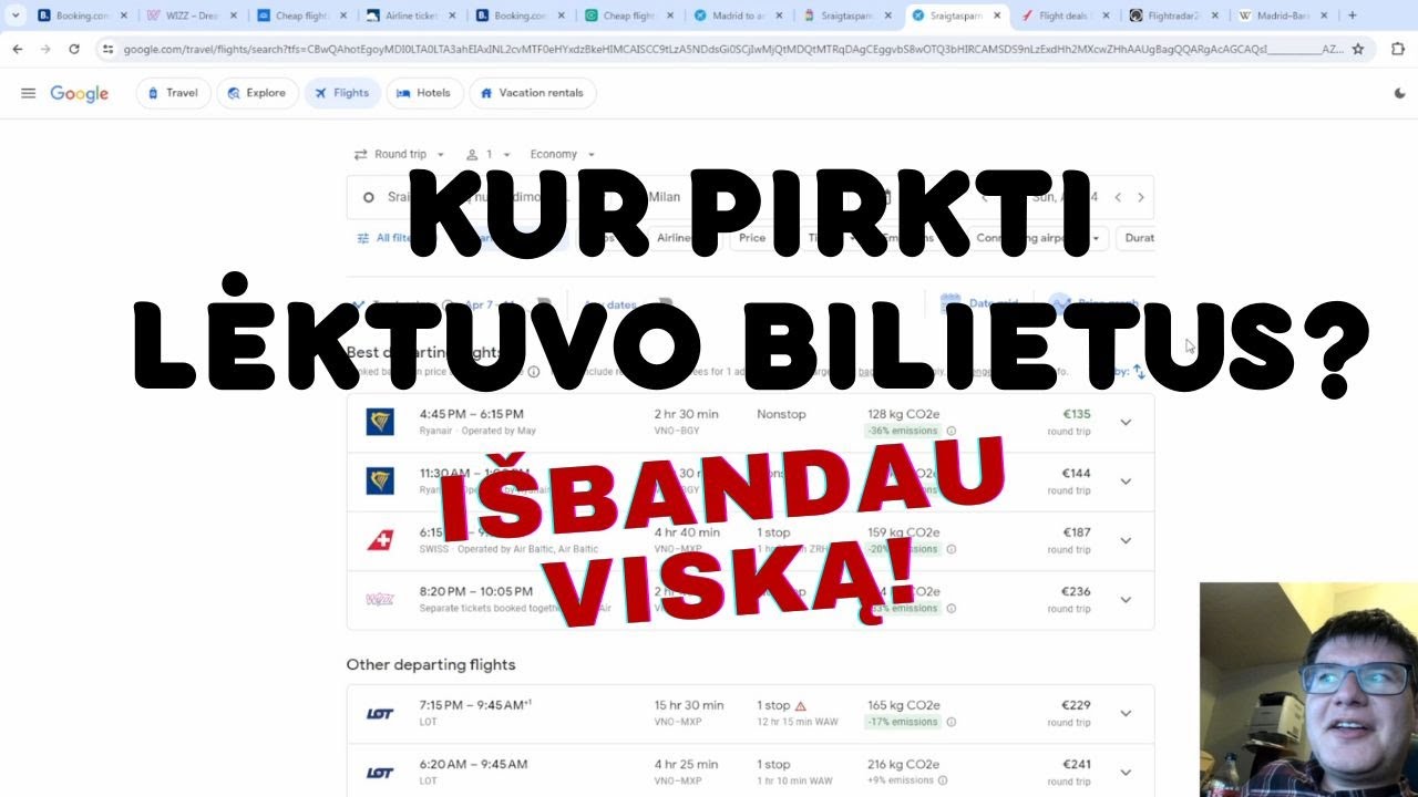 Kur pirkti skrydžius? Pliusai ir minusai | AŽ kelionių patarimai - YouTube