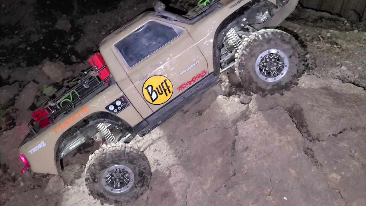 RC crawling on clay dirt - Traxxas TRX-4 Sport - RC4wd MUD SLINGER XL 1.9" TIRES - YouTube