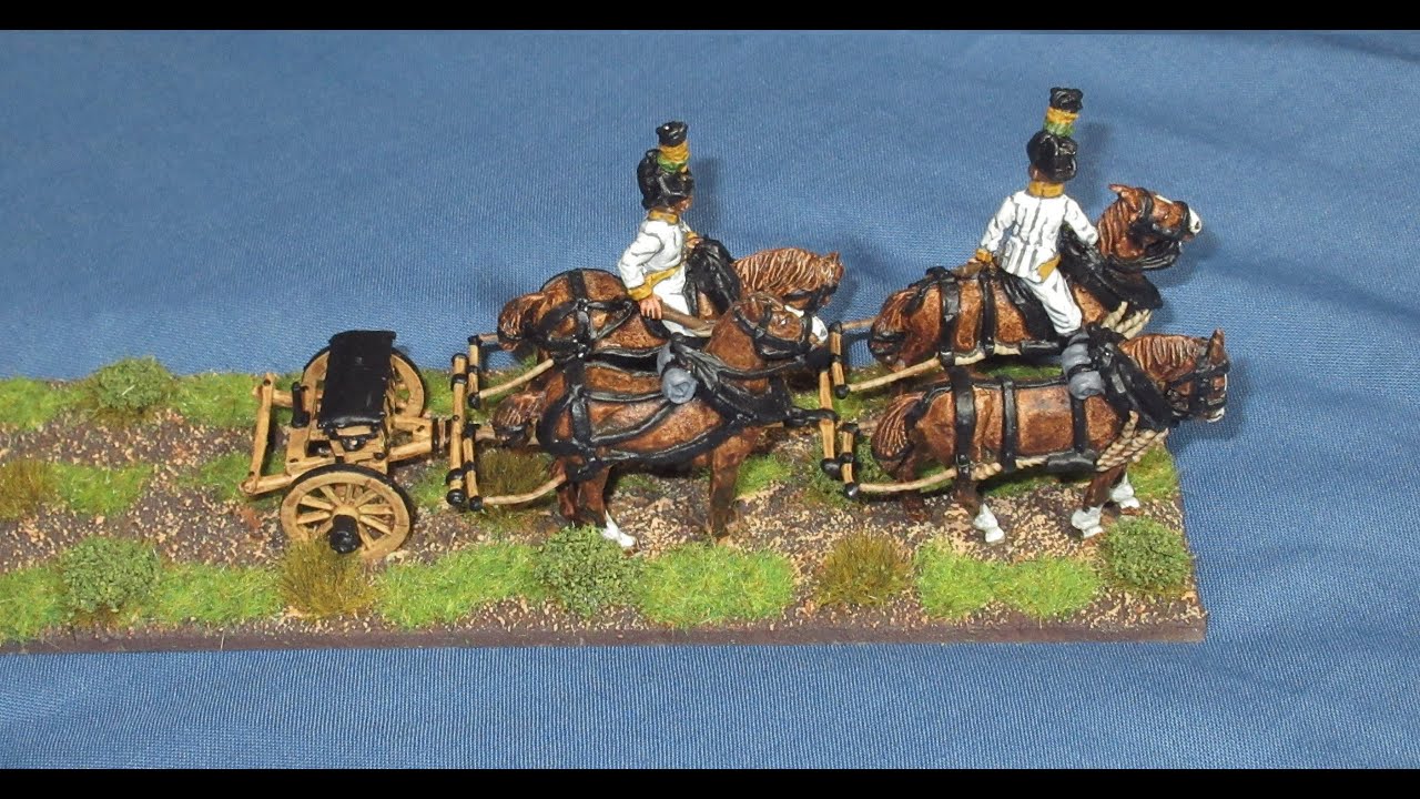 #345 Perry Miniatures 28mm Napoleonic Austrian limber team, painted ...