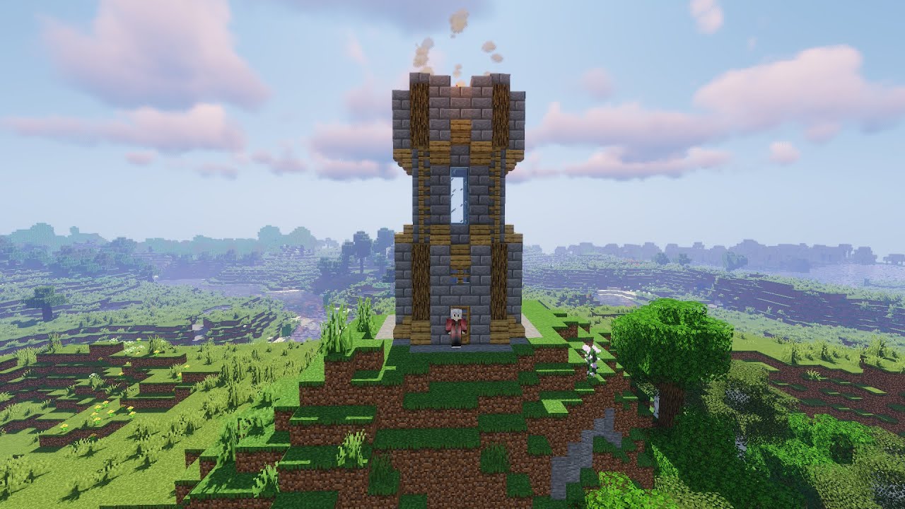 Building a Tower Outpost - Creative Minecraft - YouTube