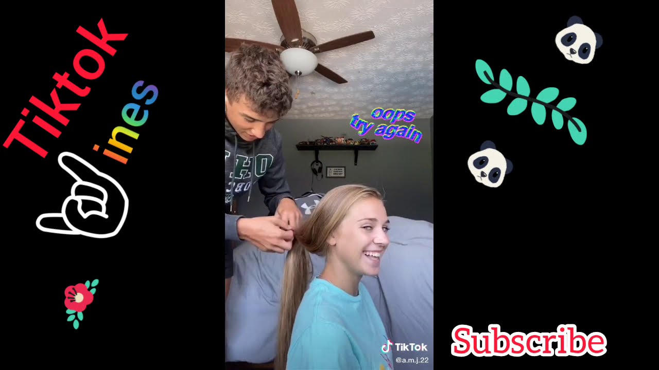 Tik tok compilation *funny* ponytail challenge - YouTube