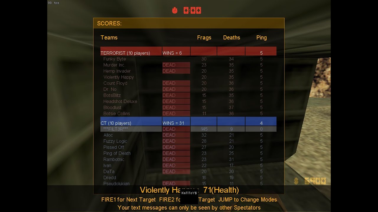 Counter-Strike 1.0 CS gameplay vs godlike bots cs_siege cs siege 7/7 ...