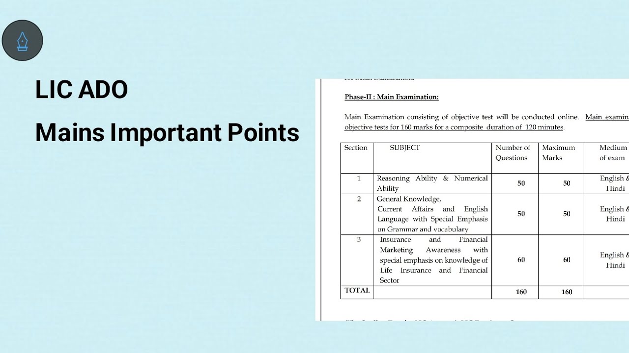 LIC ADO Mains Important Points by Ex LIC ADO - YouTube