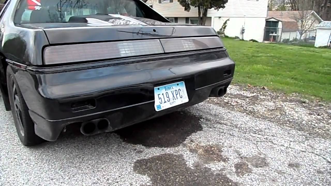 Fiero with a Longitudinally Mounted 350 sbc startup - YouTube