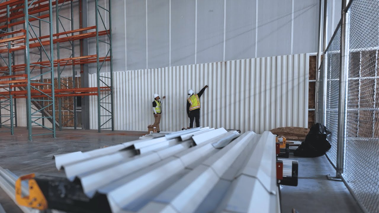 Installing 10,000ft of Custom Metal Panels! - YouTube