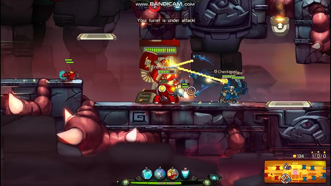 bad gameplay awesomenauts with bot match - YouTube
