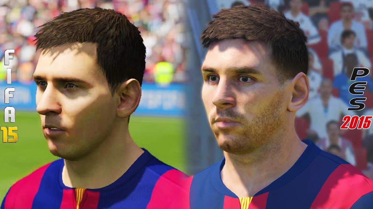 Fifa 15 vs PES 2015 Head to Head Faces | Barcelona Face Comparison ...