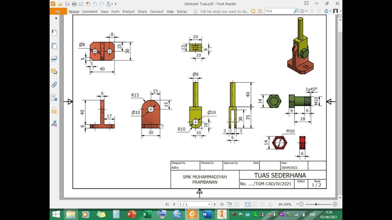 Tutorial Autodesk Inventor - Komponen 1 Tuas Sederhana - YouTube
