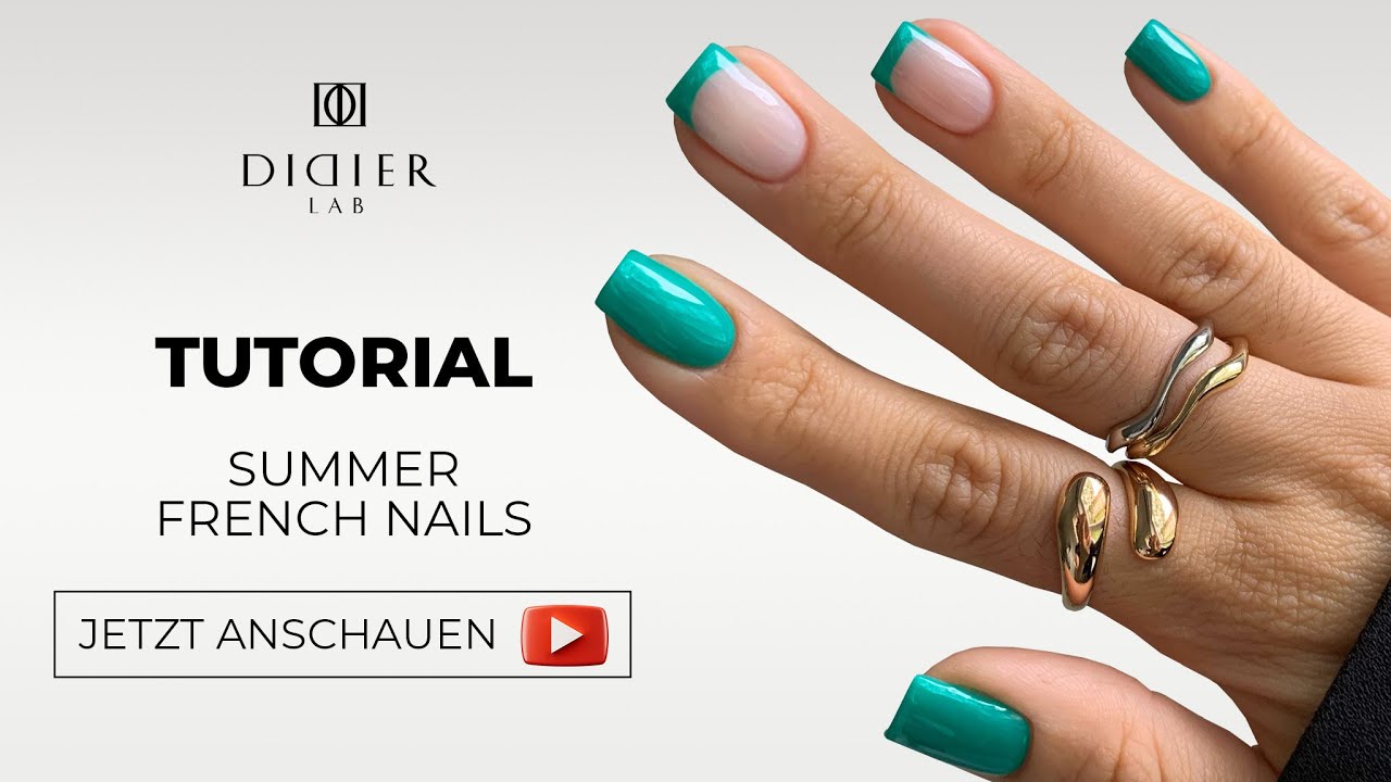 Summer French Nails TUTORIAL - YouTube