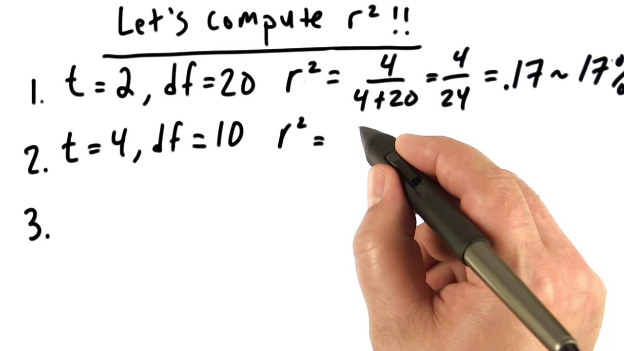 Compute r^2 - Intro to Inferential Statistics - YouTube