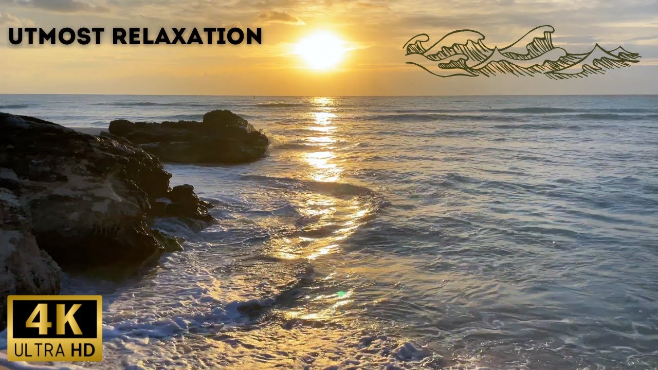 Escape to a CALM Beach Paradise for DEEP RELAXATION - YouTube