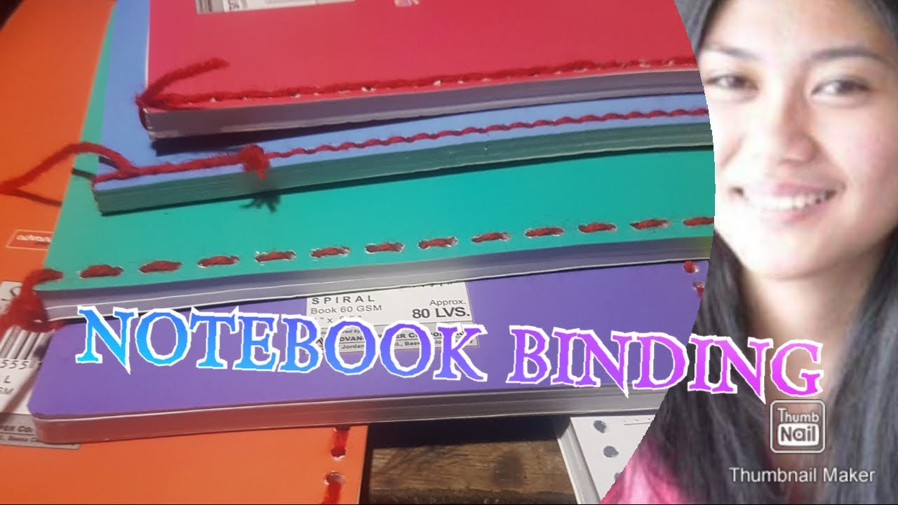 PAANO BA MAG TAHI NG NOTEBOOK GAMIT ANG YARN?😂 / NOTEBOOK BINDIN🌷🌻🌼 ...
