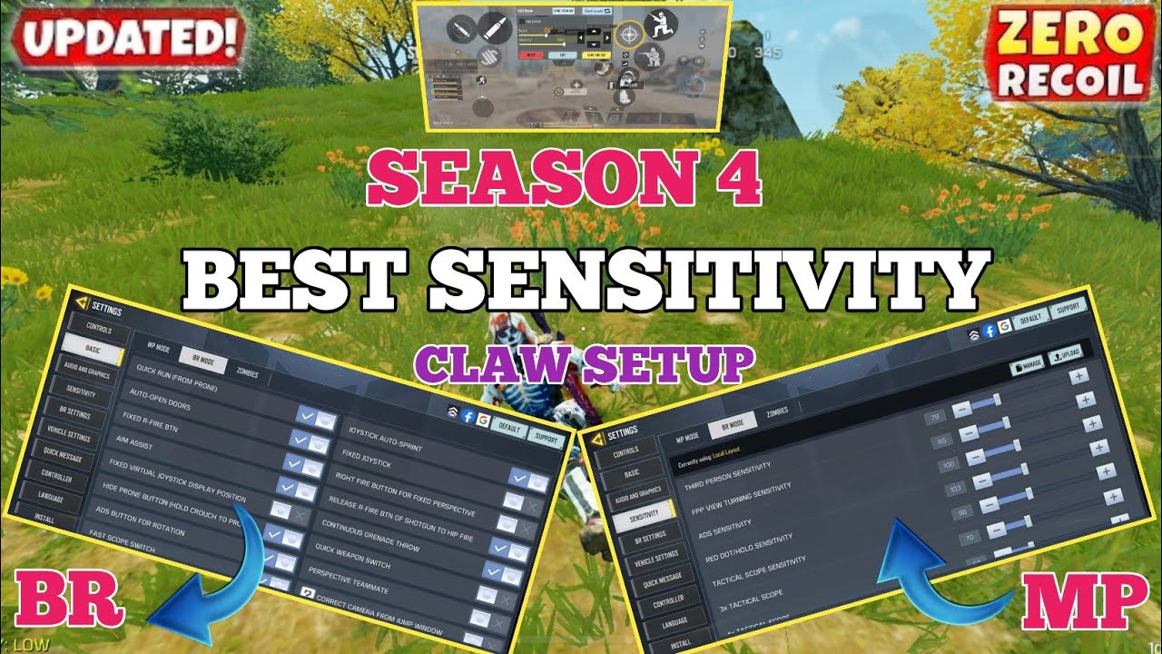 Best Sensitivity Settings for Fast Movements ( Season 4 ) | br ...