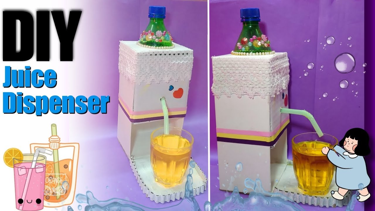 diy juice dispenser🍹🧃#papercrafts #craft #handmade - YouTube