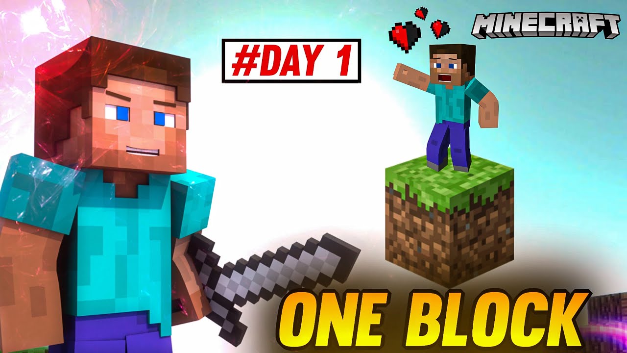 I DIED ? FIRST DAY IN MINECRAFT ONE BLOCK - 1 Days Survival in ...