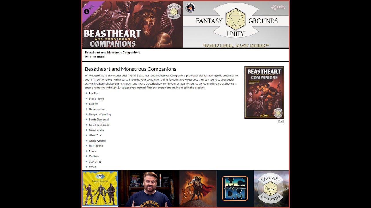 Fantasy Grounds Presents: The DnD5e Beastheart Class by Matt Colville ...
