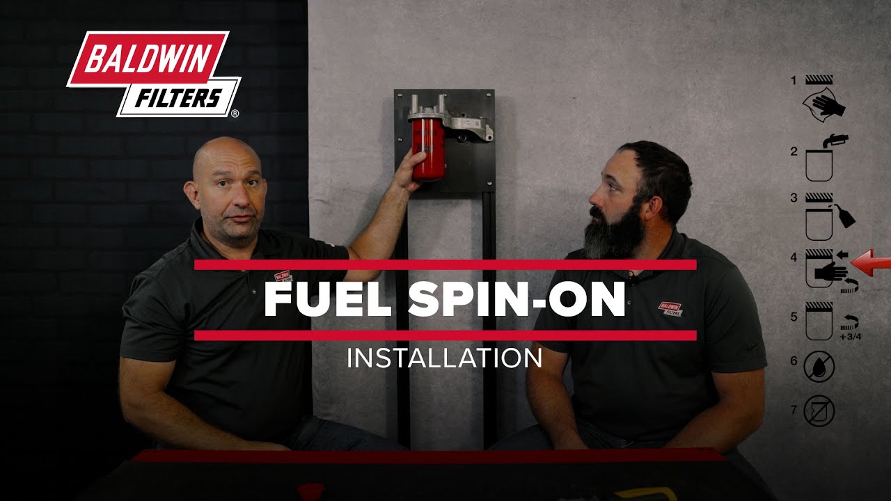 Baldwin Fuel Spin-on Install - YouTube