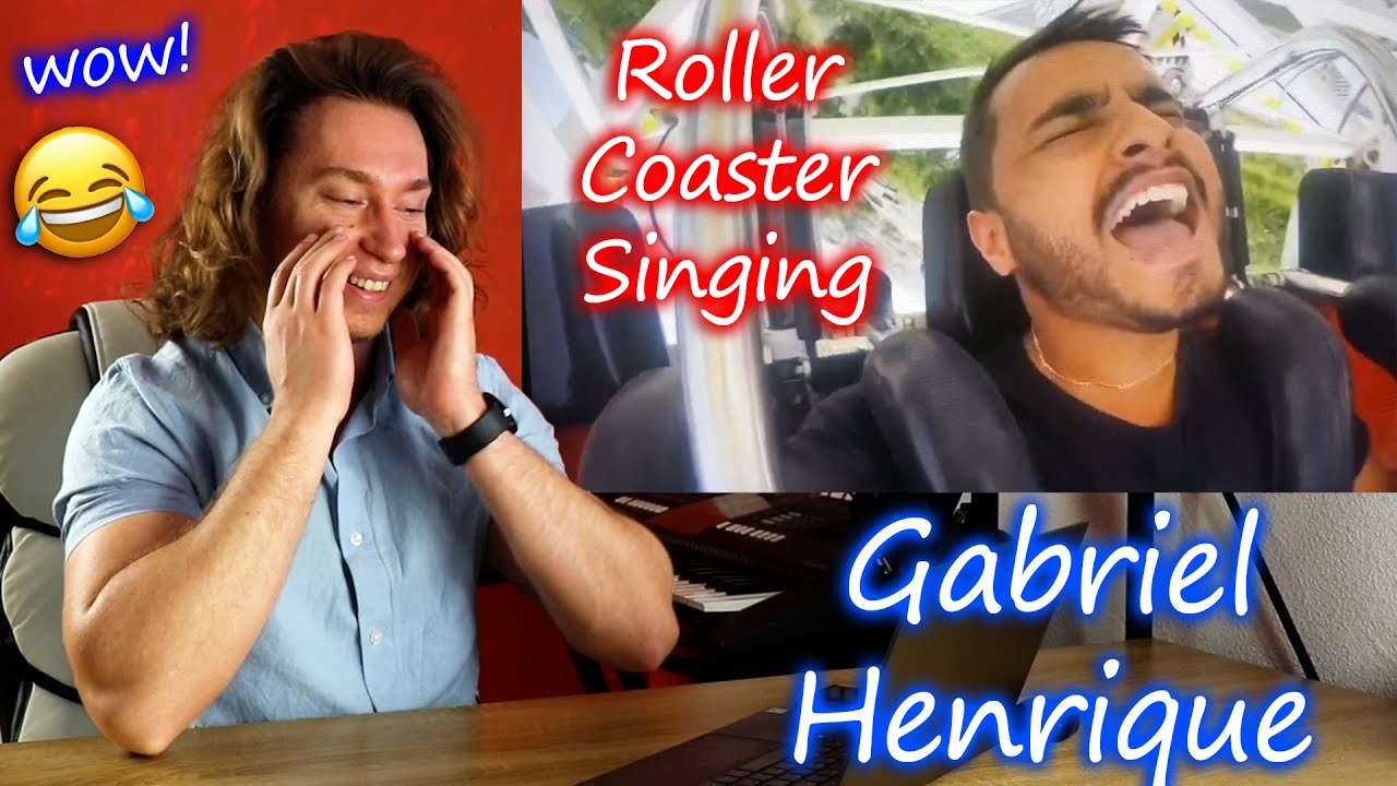 Gabriel Henrique singing on the Roller Coaster | Singer Reaction! - YouTube