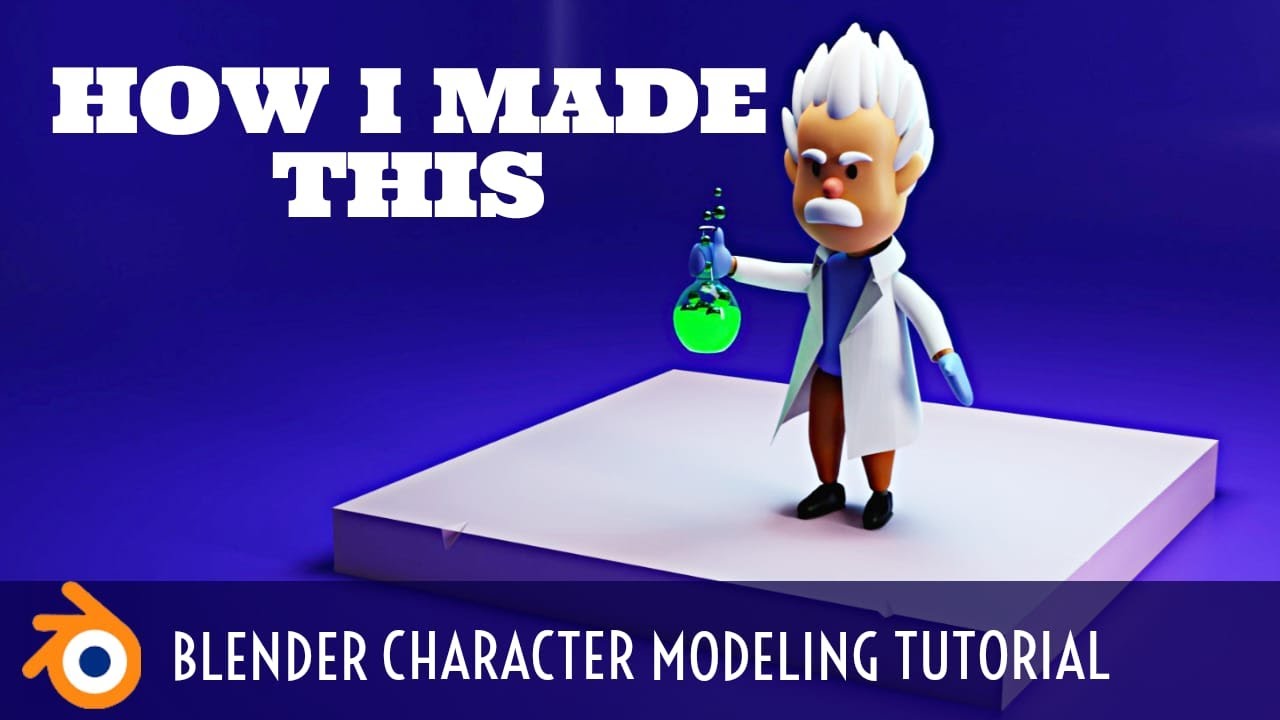 How I made albert einstein in blender | stylized character modeling in ...