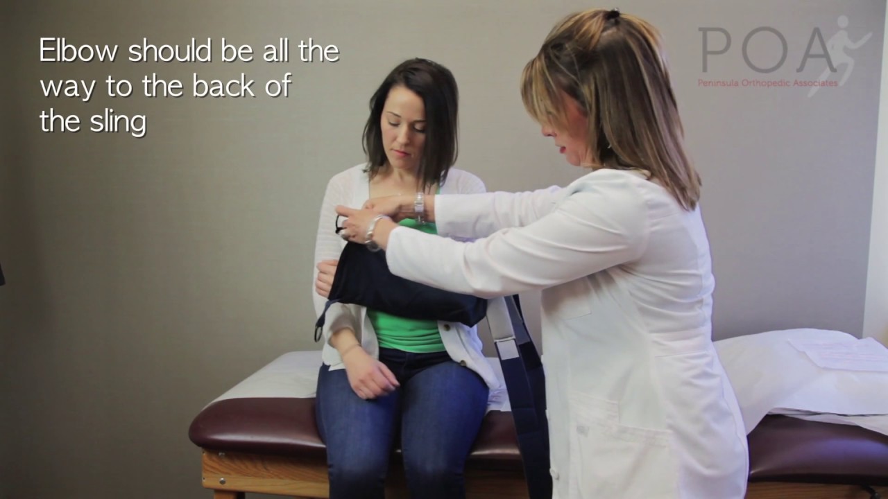 Proper Placement of an Immobilizer Sling - YouTube