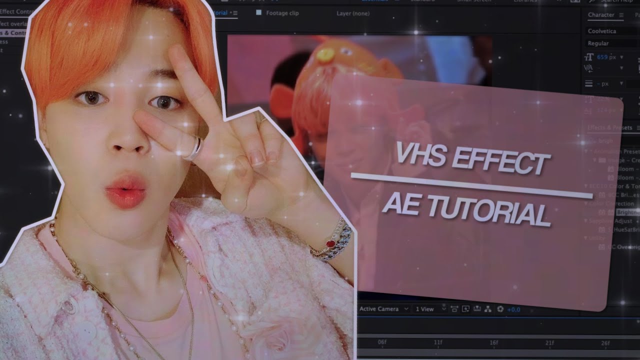 vhs effect | after effects tutorial - YouTube