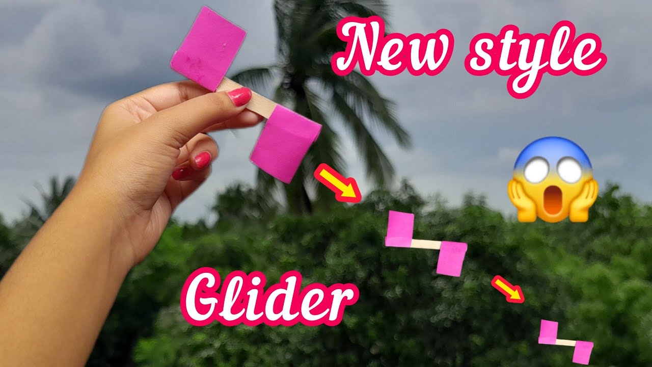 🤯I made a new style glider 😱 with popsicle stick and paper| Easy diy at ...