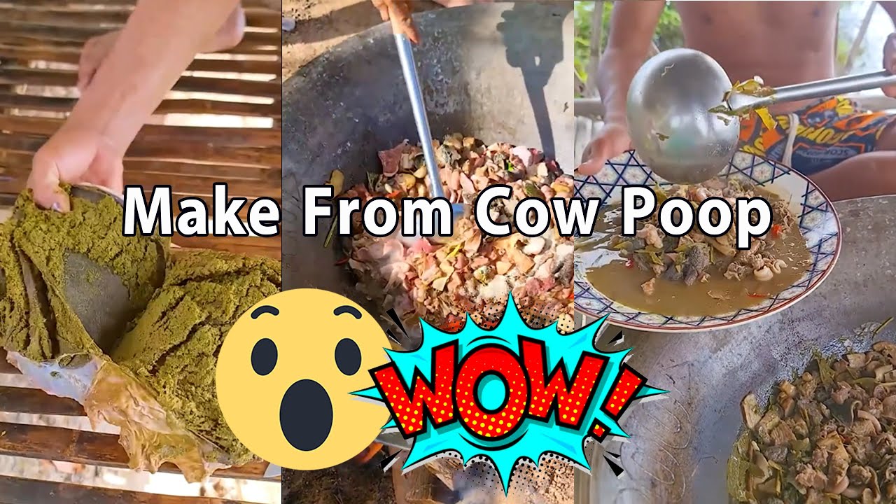 Cooking and Eating Soup Cow Poop in Rural Area - YouTube