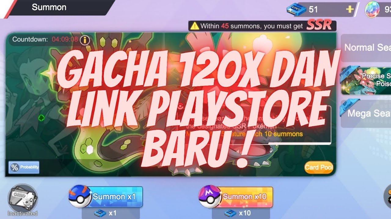 GACHA 120 X NYARI LUCARIO SR AJA DAN LINK GOOGLE PLAY BARU - POKEMON ...